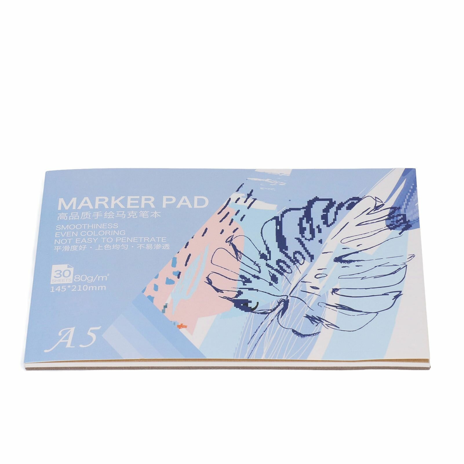 Блокнот для маркеров, альбом для рисования, 30 листов бумаги, художественная бумага, 80 г/м2, принадлежности для рисования, А5