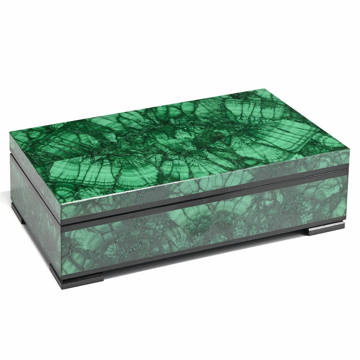 Ларец для купюр "Элитный" камень малахит 185*90*53мм .