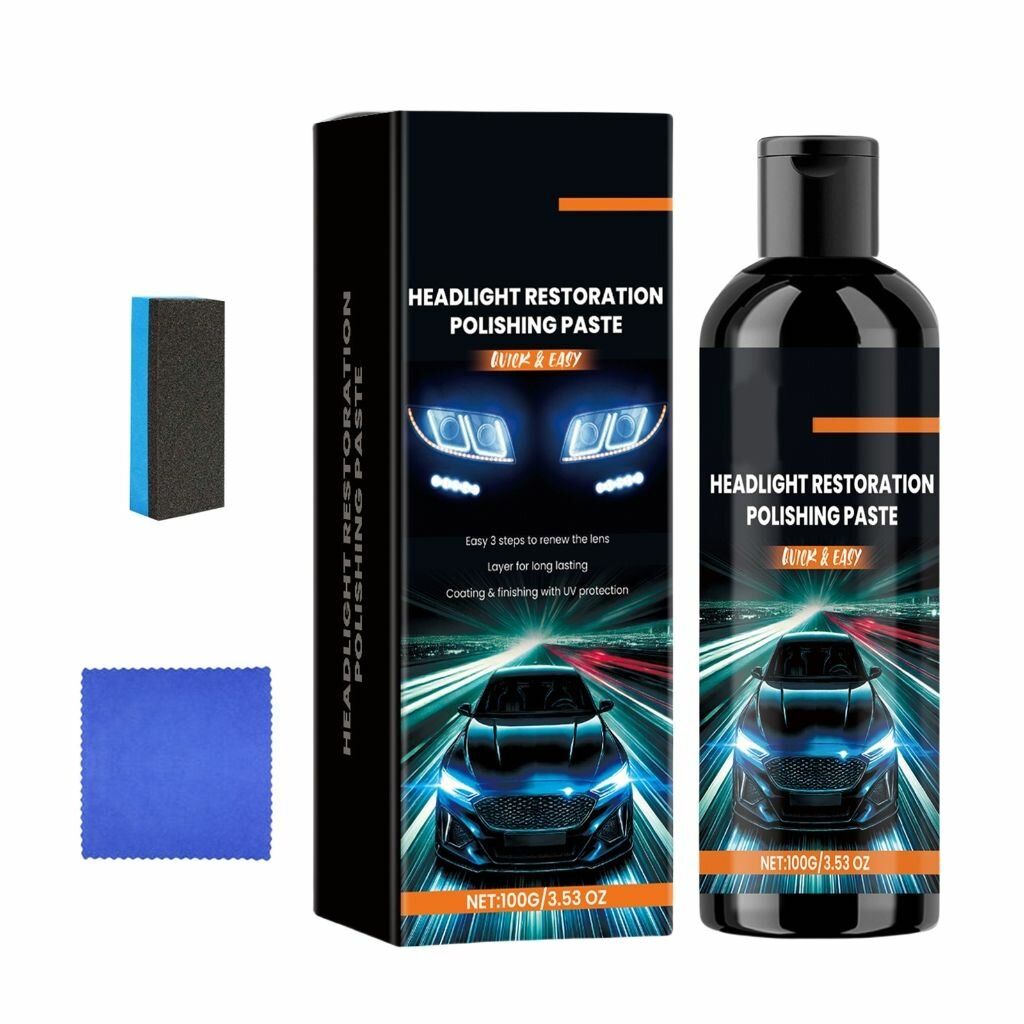 Набор для восстановления фар с жидкостью и инструментами