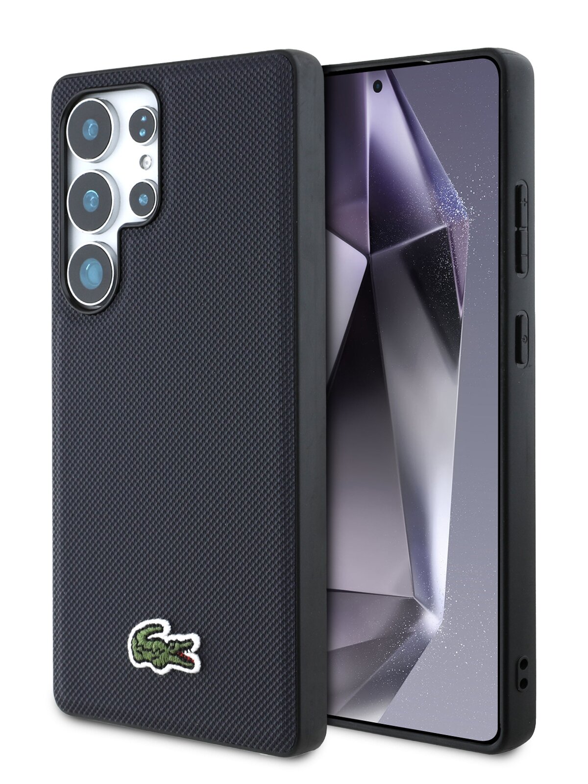 Lacoste чехол с MagSafe для Galaxy S25 Ultra, PVC Iconic Woven logo, синий