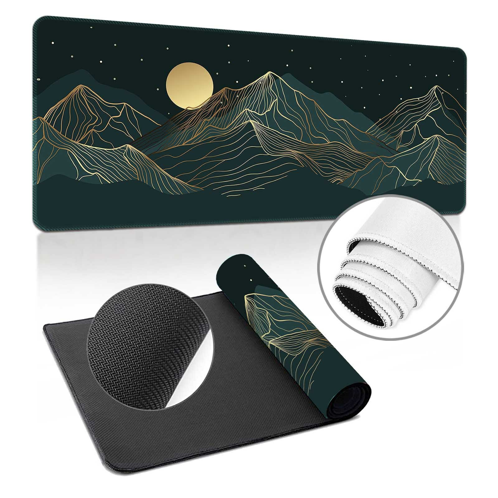 Утолщенный коврик для мыши, крепящийся к компьютерному столу, большая нескользящая накладка для клавиатуры