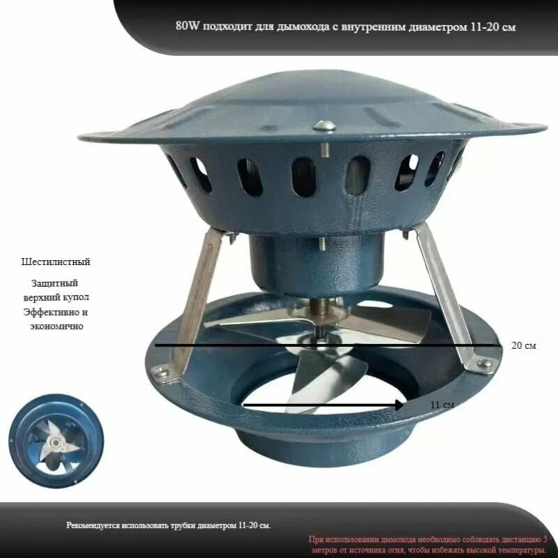 Вытяжной вентилятор с индуцированной тягой к дымоходу небольшой бытовой вентилятор высокой мощности