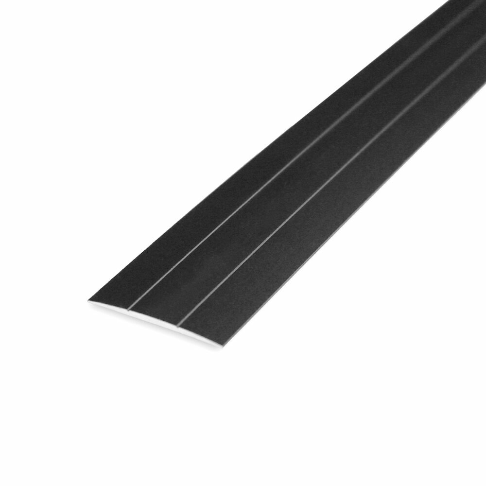 Порог алюминиевый самоклеящийся 1800х36 мм Черный матовый