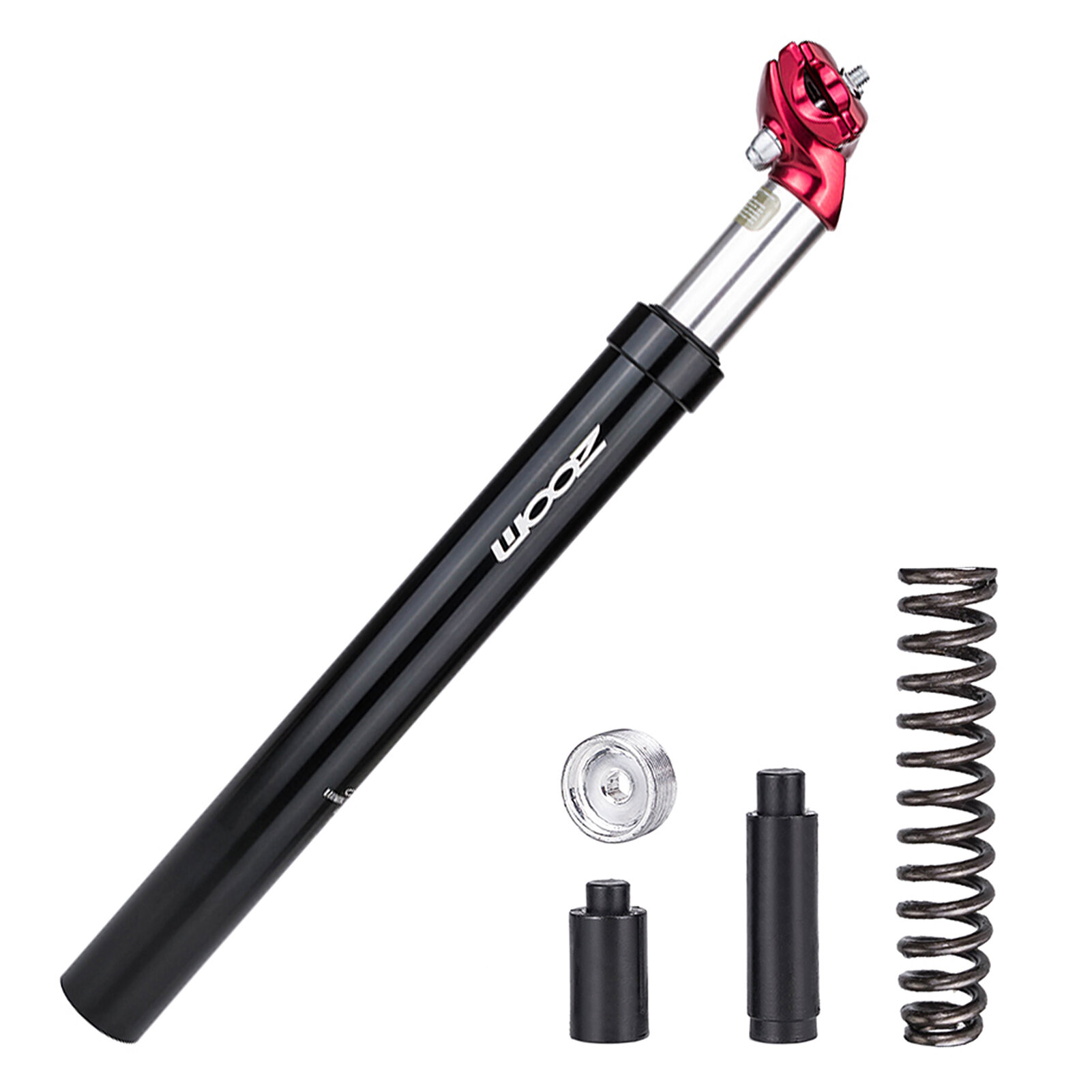 27.2 x 350mm / 31.6 x 350mm Велосипедная амортизированная седельная труба MTB Горный велосипед Амортизаторная седельная труба Черный / Серебристый / Черный и Красный