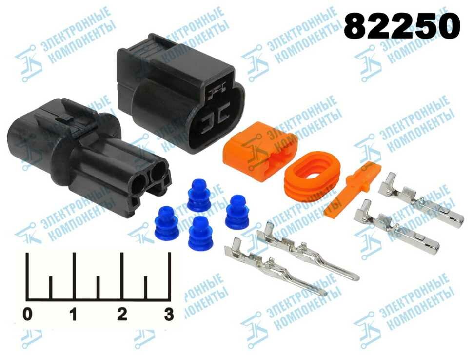 Разъем 2pin в комплекте 2.2мм влагозащищенный DJ7029-2.2-21/11 авто