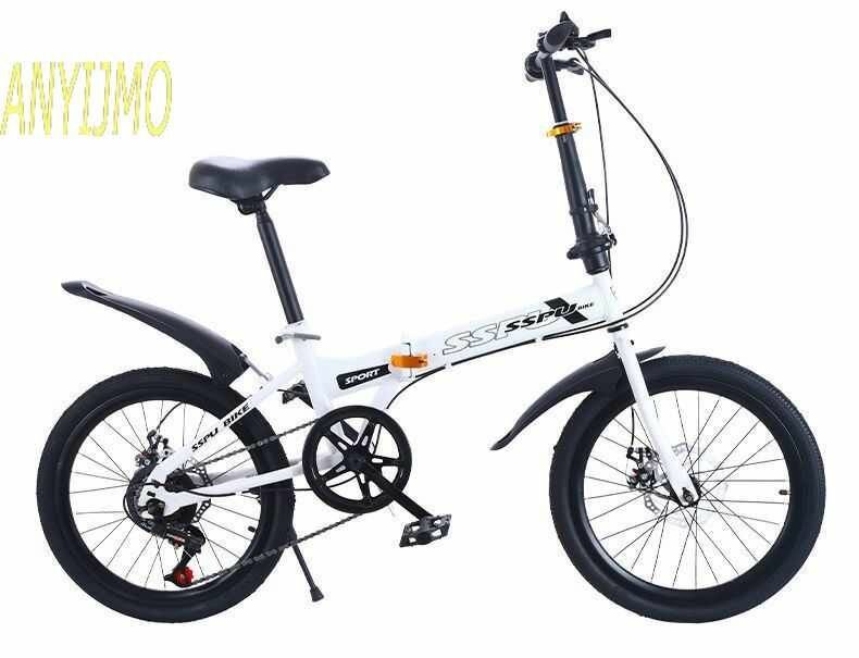 Бесплатная установка 20-дюймовый складной велосипед с двойным дисковым тормозом, горный велосипед с переменной скоростьюANYIJMO -hj