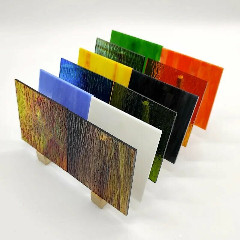 Набор витражного стекла 12 единиц 10 на10 см Мозаика Стекло