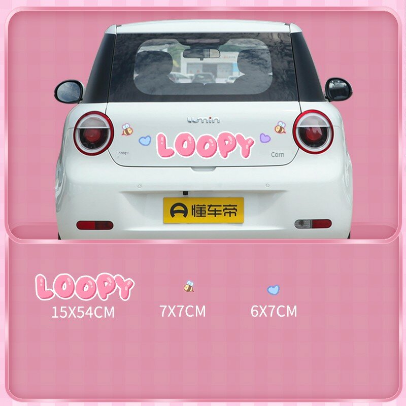 Наклейки на кузов автомобиля Panda mini, липкие, в виде лоуипа, рубинового маленького бобра, для декора кузова,