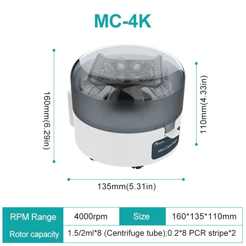 Микроцентрифуга JOANLAB MC-4K, 4000rpm, EU Plug