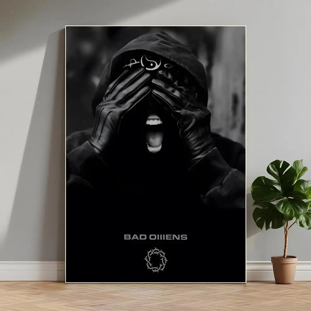 Плакат B-Bad Omens на холсте Black4, 40X50cmFrameless