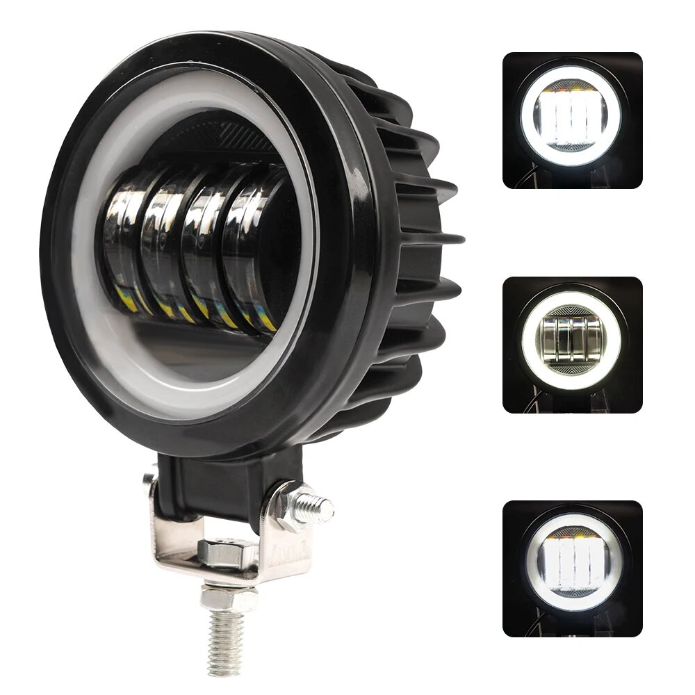 40 Вт, 30 Вт, 20 Вт, яркая квадратная/круглая фара для Arctic V2+, V3+, арктические противотуманные фары с ангельскими глазами, фара для электросамокатов TYPE A