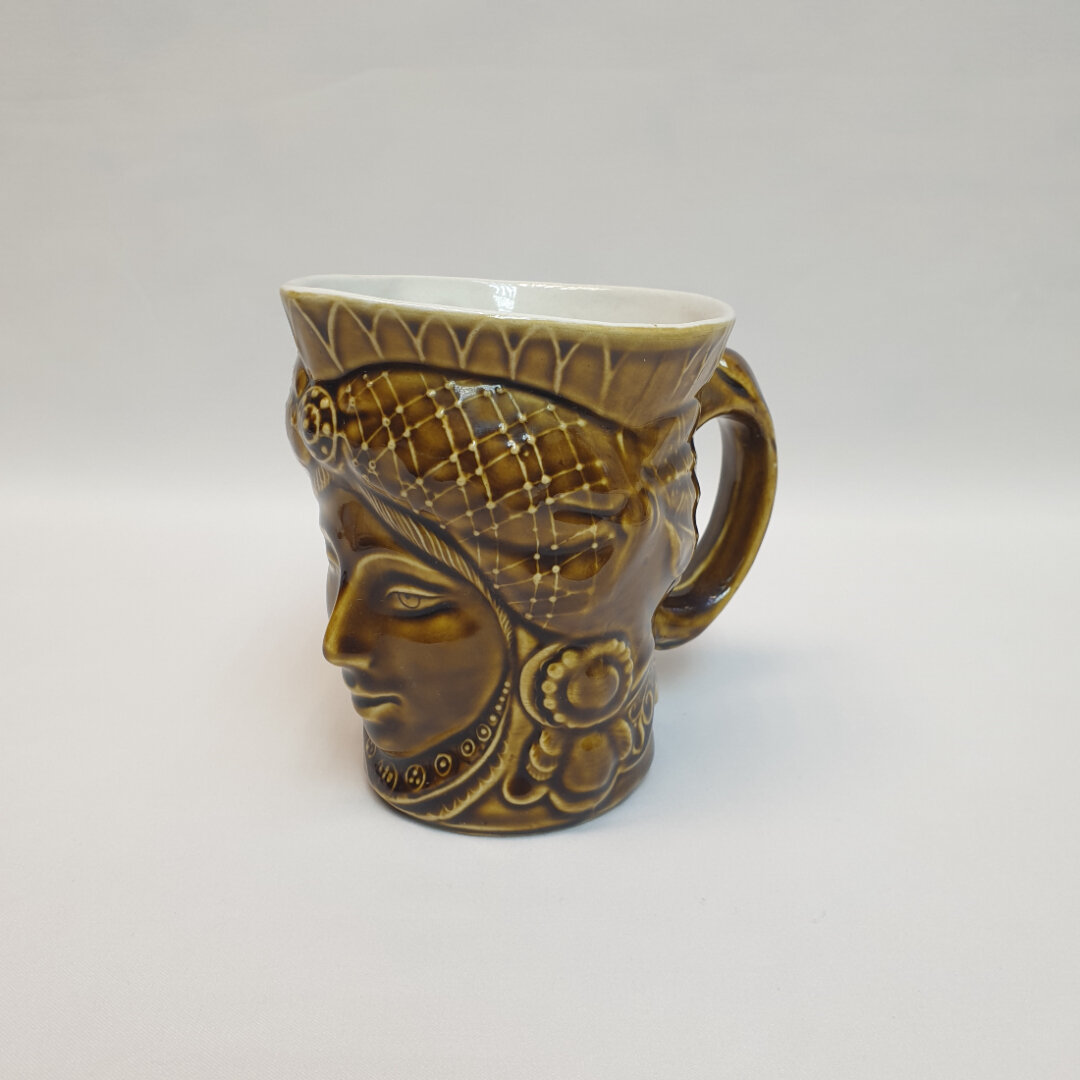 Пивная кружка Одарка, завод Изолятор, обливная керамика 0.5 л, СССР