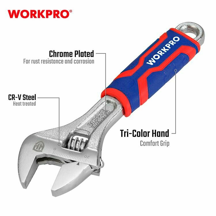 Ключ разводной 150мм WORKPRO — фото 1