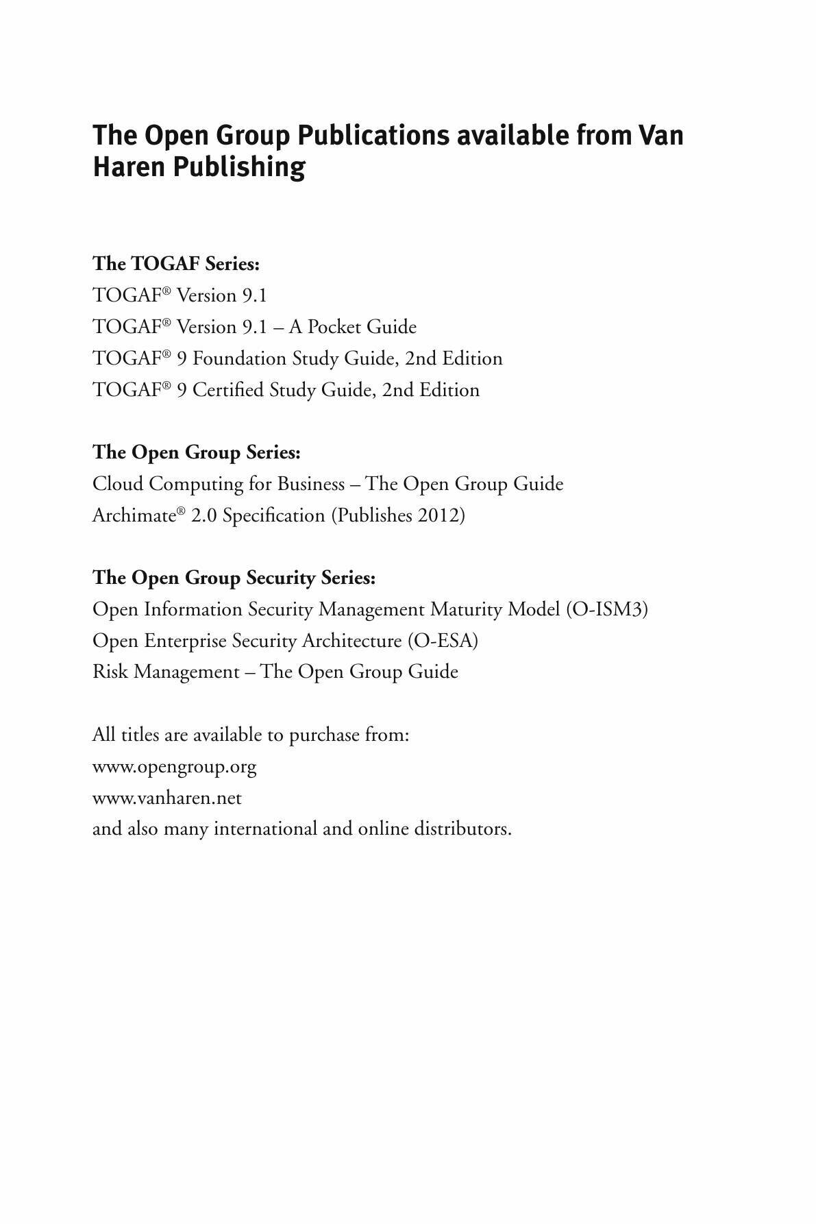 TOGAF® Version 9.1 A Pocket Guide — фото 1