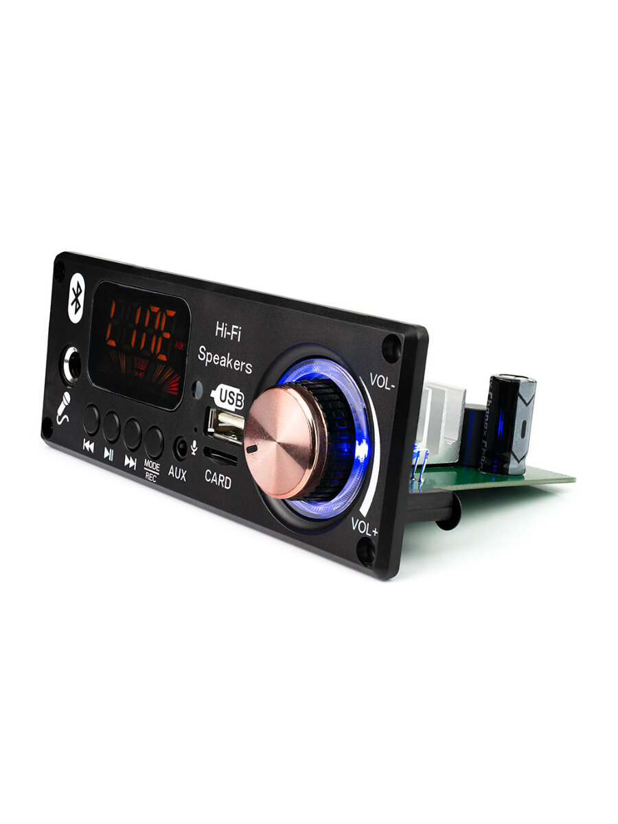 Плеер JQ-D161BT, USB, microSD, FM, Bluetooth, с усилителем, пульт ДУ