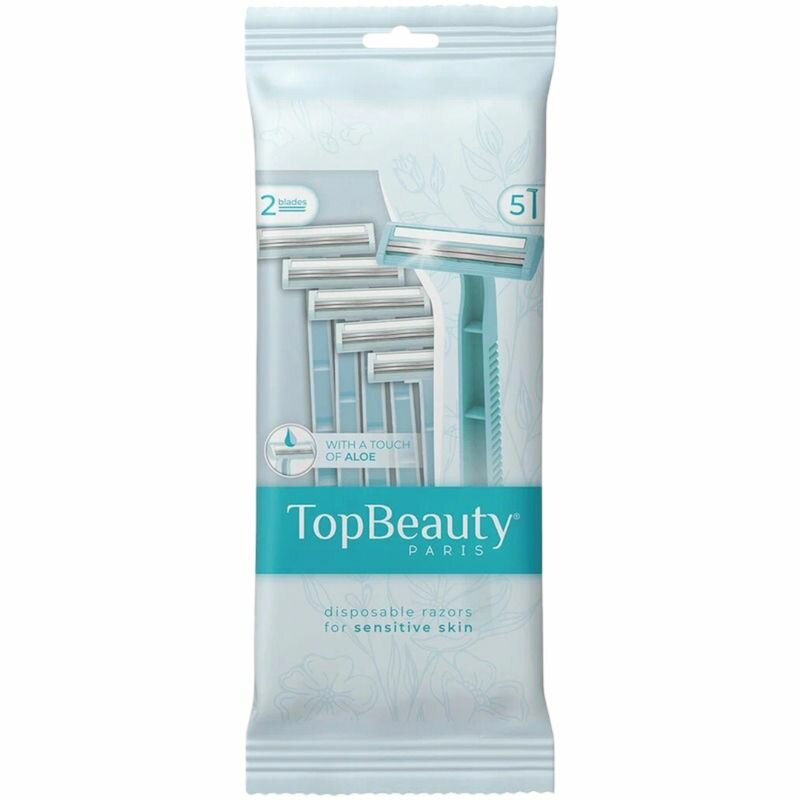 TopBeauty станок одноразовый женский, paris 2, 5 штук, 2 лезвия