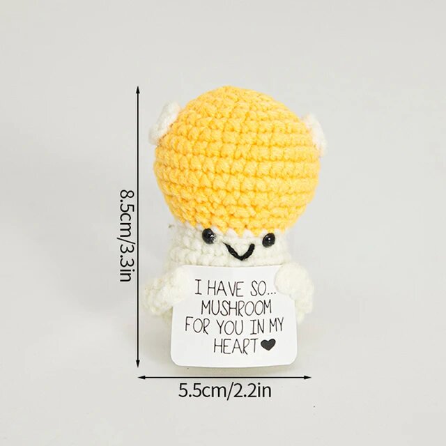 Вязаная крючком кукла с позитивной энергией, симпатичная мини-игрушка в виде обнимающейся картофелины, украшение ручной работы, кавайное вязаное крючком животное в подарок на Рождество