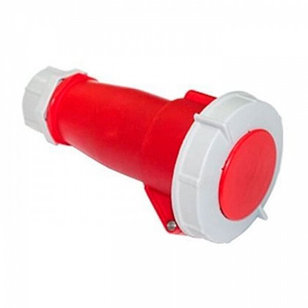 Розетка силовая BYLECTRICA РПП16-952, IP44, 16A, 220V, 3P, переносная, красная