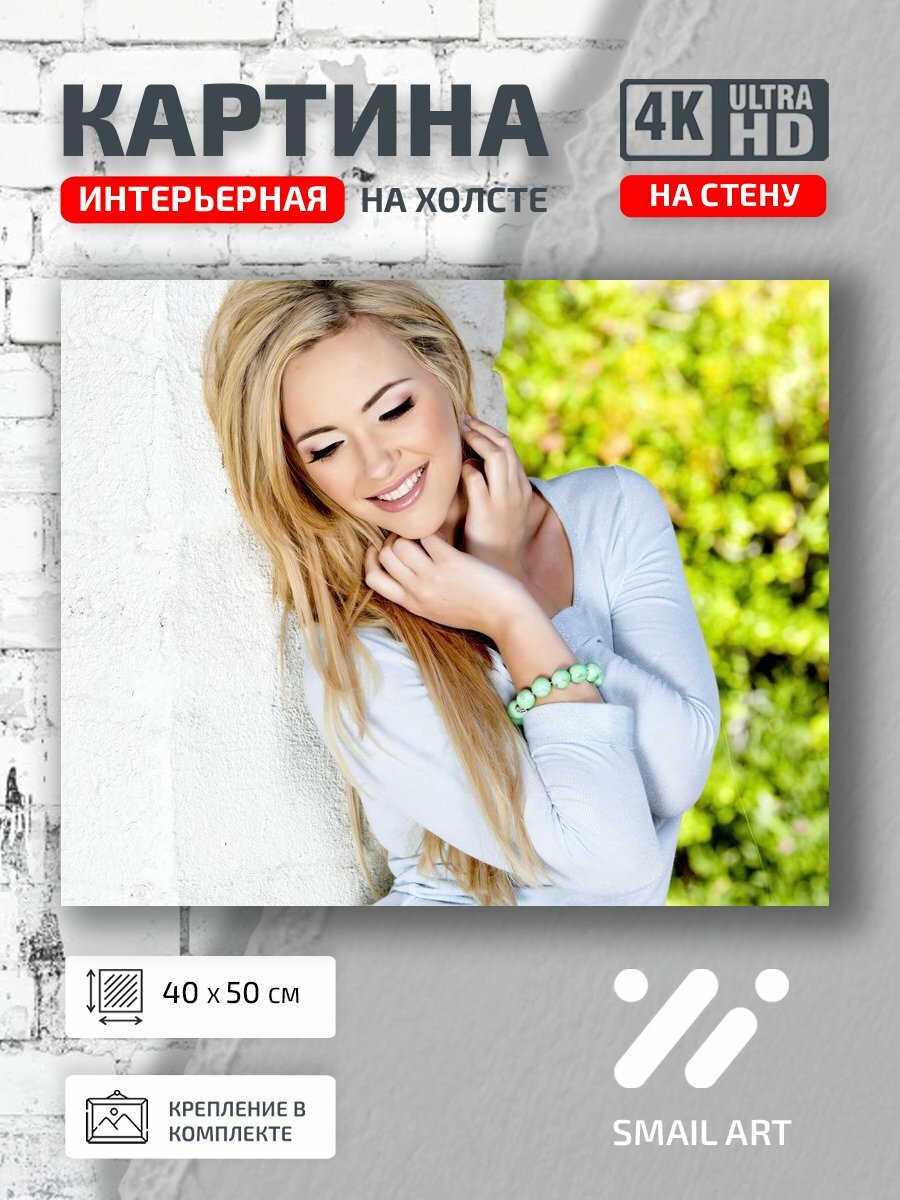 Картина на холсте интерьерная 40 на 50 на стену Стены Portrait для студии портрет интерьер