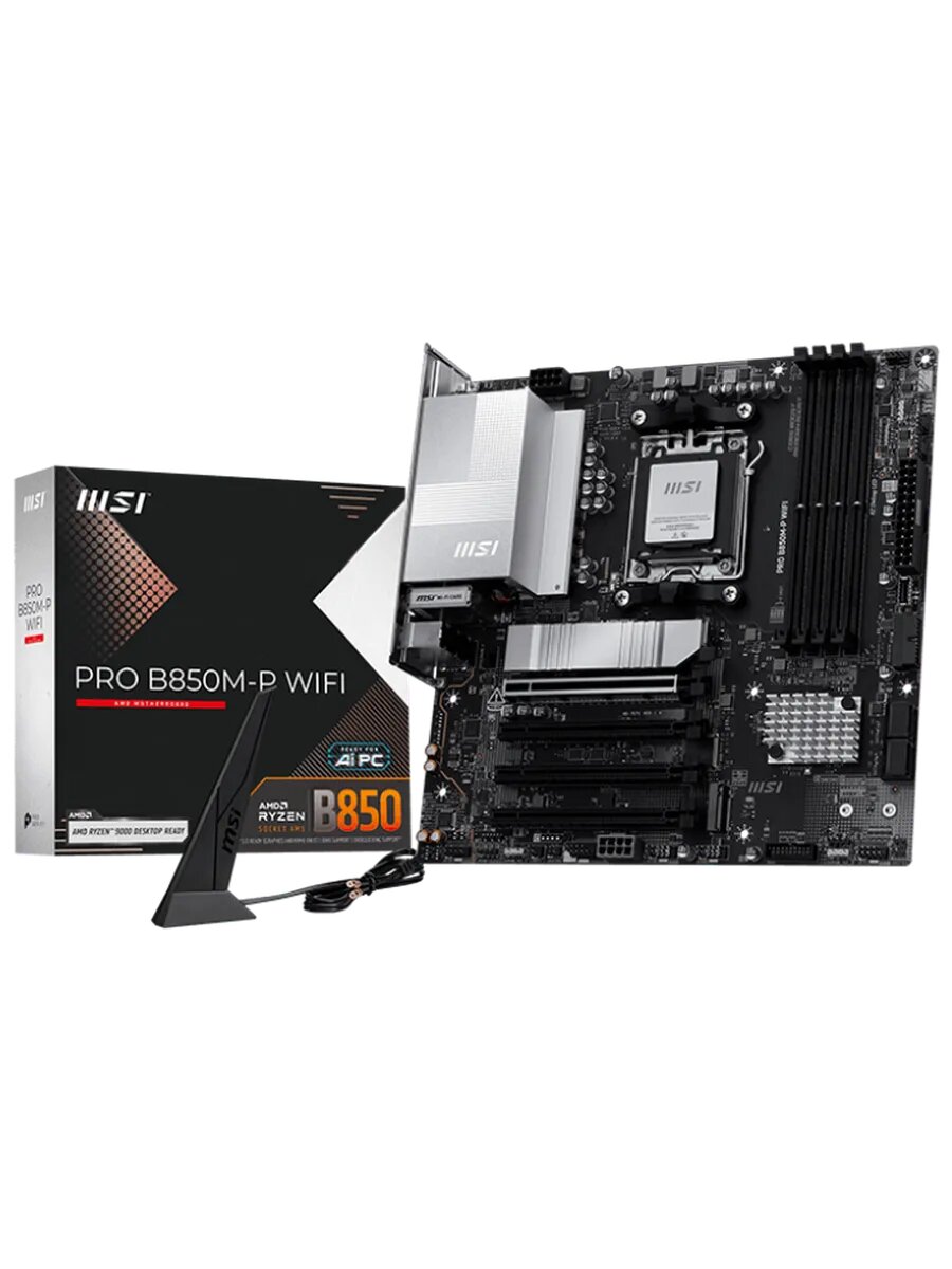 Материнская плата PRO B850M-P WIFI AM5 AMD B850 mATX RTL