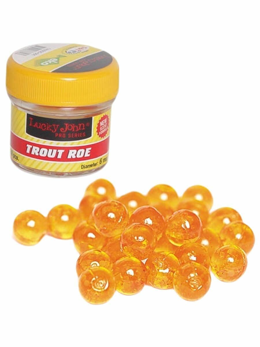 Насадки искусственные съедобные LJ Pro Series TROUT ROE икра 6 мм 60 шт.