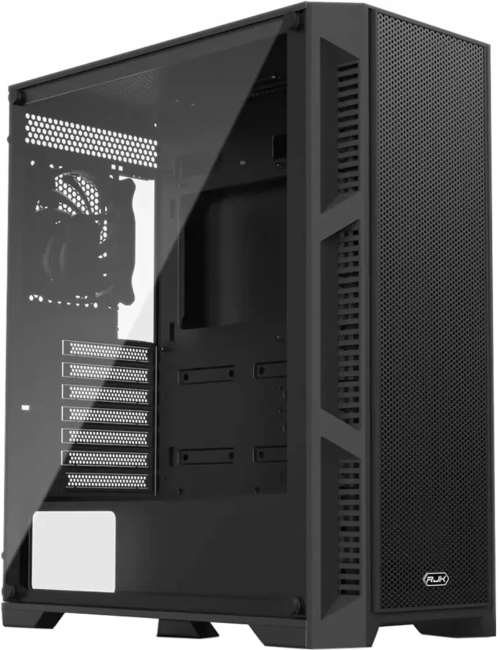 Корпус без блока питания RAIJINTEK CO LTD 0R20B00224 TG, 1x120mm, 1xUSB-A 3.0 + 2xUSB 2.0, ATX, mATX, mITX Black