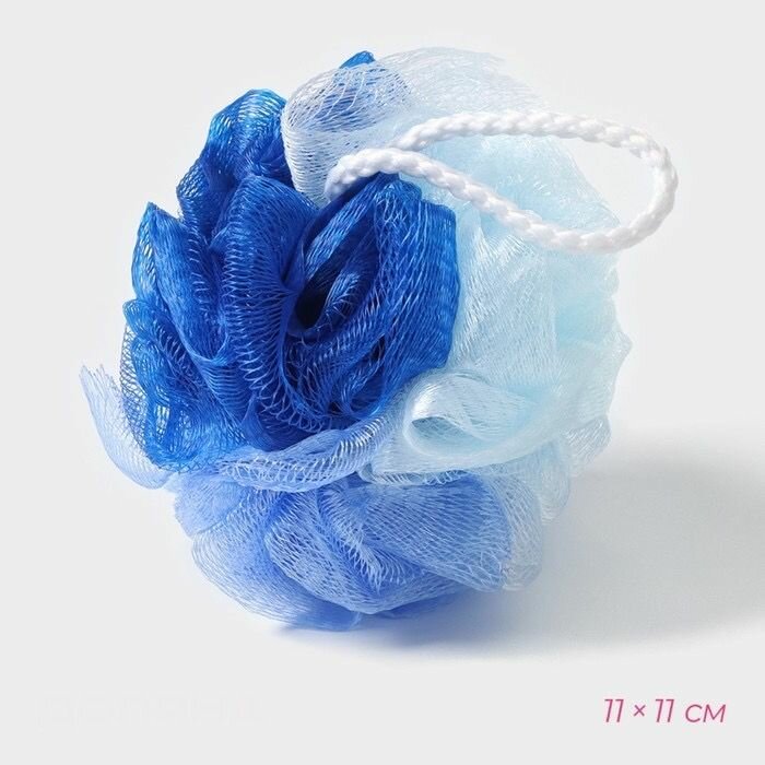 Мочалка для тела 2 шт, двухцветная, 40 гр.