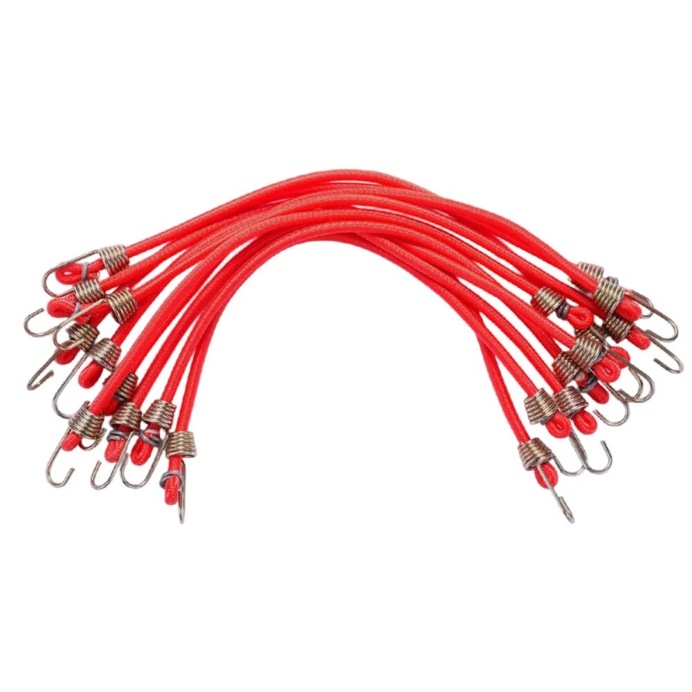 10 шт. короткие 10-дюймовые банджи-шнуры, мини-резиновая эластичная веревка, эластичная со стальными крючками, резиновый ремень для багажа