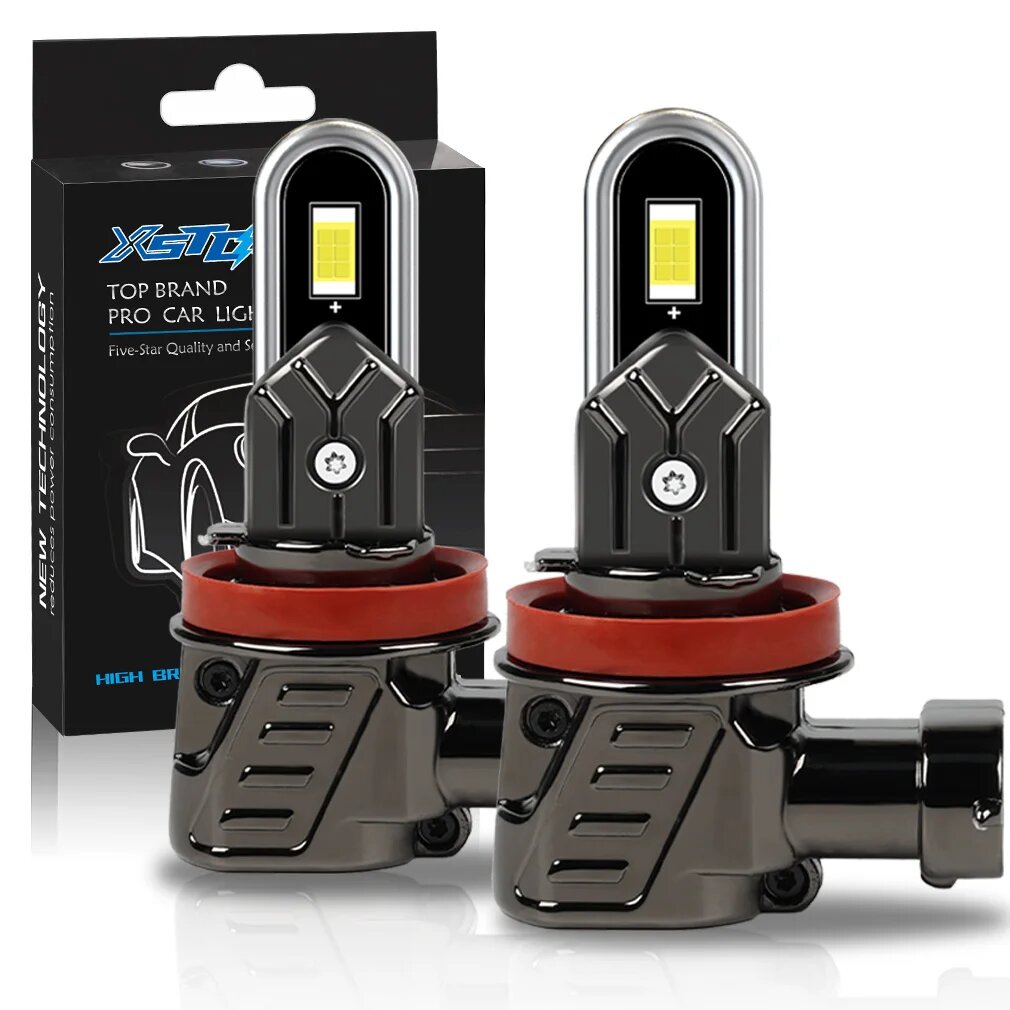 XSTORM H11 Светодиодные фары Canbus Mini H8 Лампочки Белые медные трубки Автомобильные фары с вентилятором 12 В