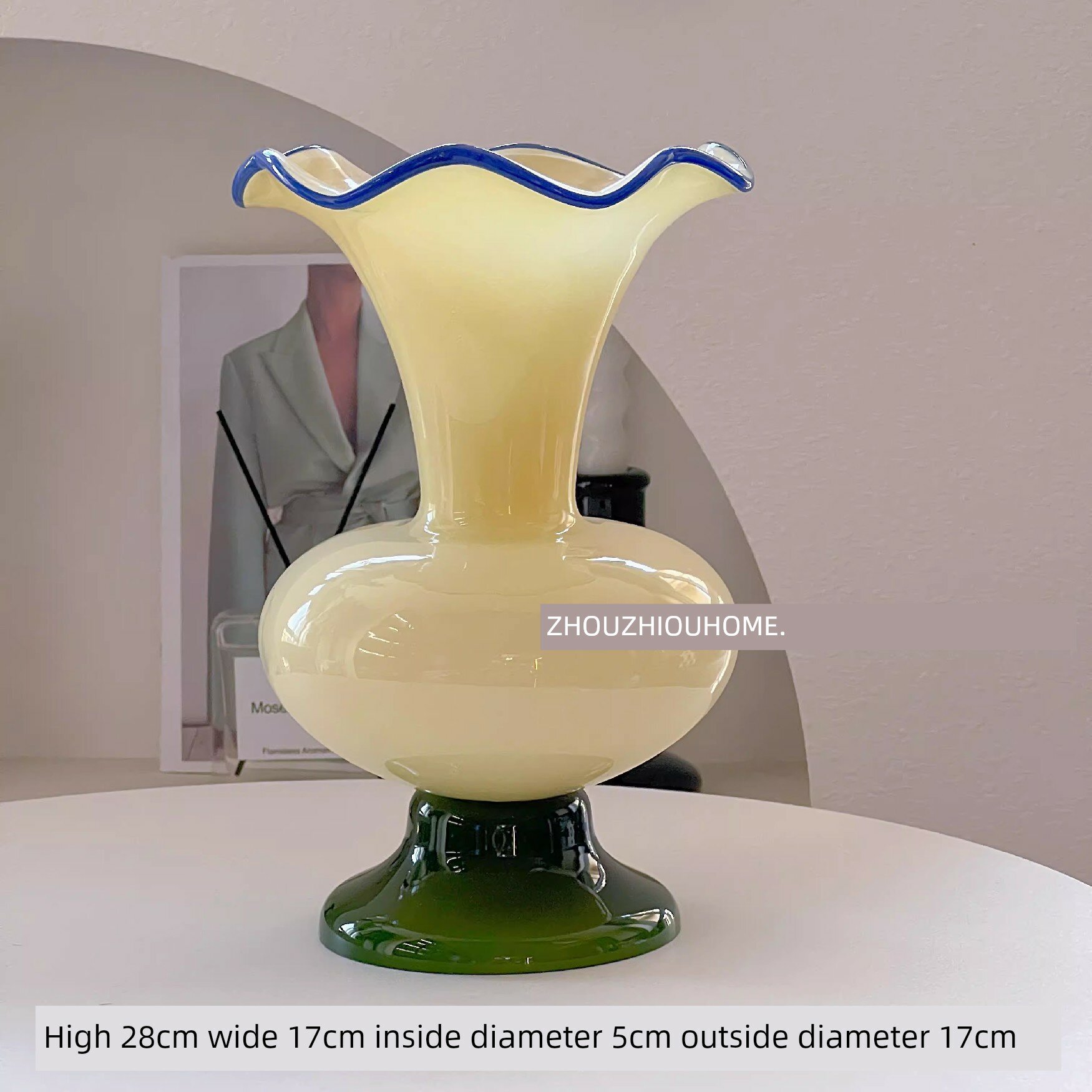 Французская средневековая ниша, высококачественная стеклянная ваза, ваза с ветровой лампой Fenton, ваза с