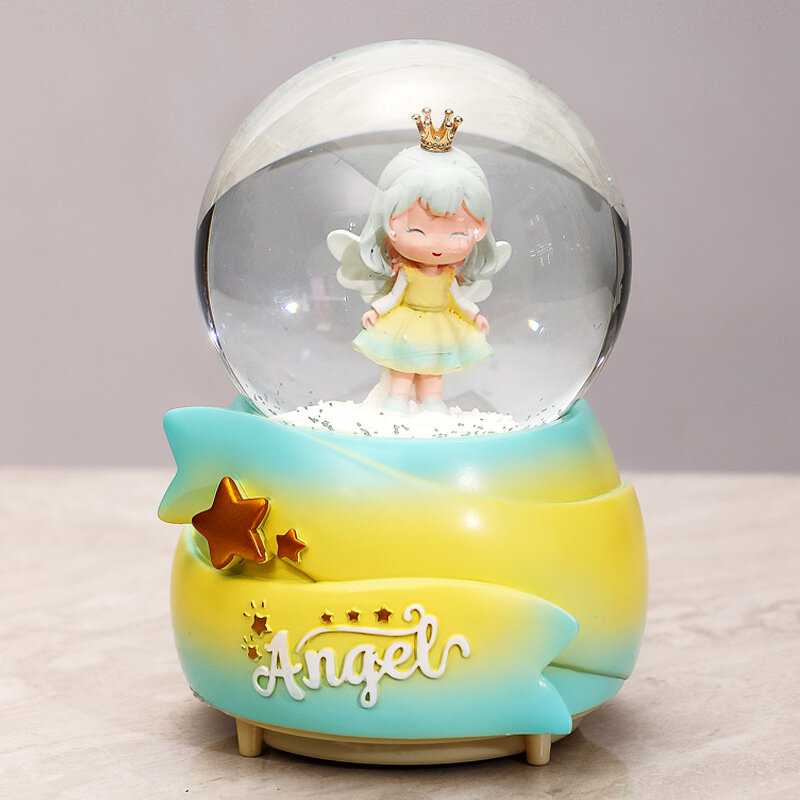 Новая корона ангела девочка мечта звезда серия хрустальный шар музыкальная шкатулка праздничный подарок на день рождения производитель оптовая продажа