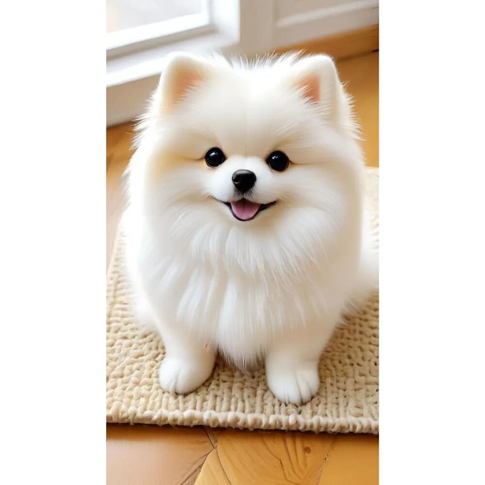 Алмазная Картина "Шпиц" 40х50 См Алмазная Вышивка / Картина Стразами Подарков