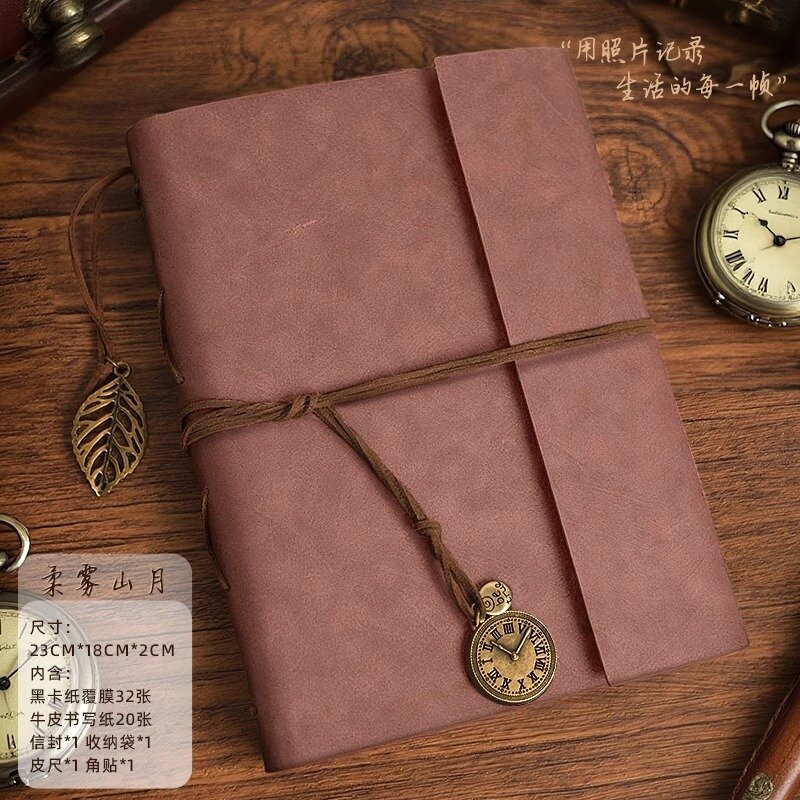 Фотоальбом Ретро Пара Памятный альбом Фоторамка Самоклеящийся Ручная работа DIY Журнал Фотокнига Открытка Записная книга