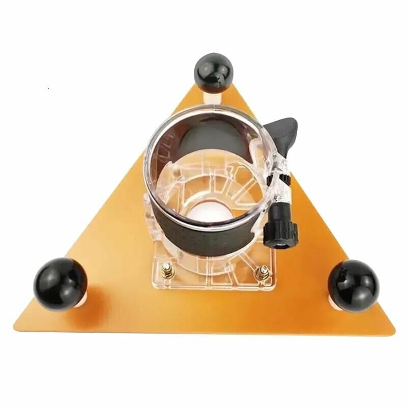 Электрическая фрезерная машина для деревообработки треугольной доски, гравировка и прорезание пазов, - Обрезной треугольник + прозрачная крышка