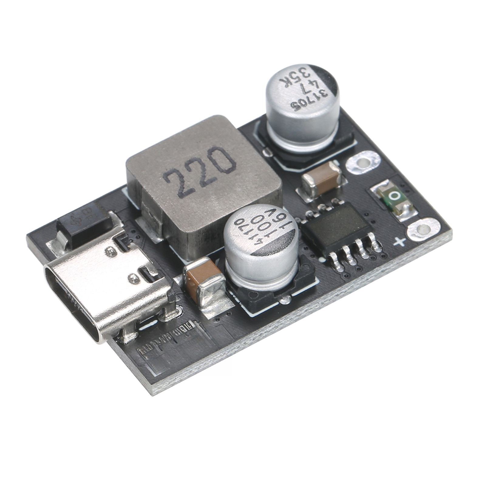 Модуль преобразователя напряжения Type-C Buck Converter QC3.0 PD2.0/PD3.0 PPS, входное напряжение DC 8V-32V, выходное напряжение DC 3V-12V, максимальная мощность 20W, поддерживает быструю зарядку, размер 3.2*2*0.5cm, вес 5g, количество 1 модуль