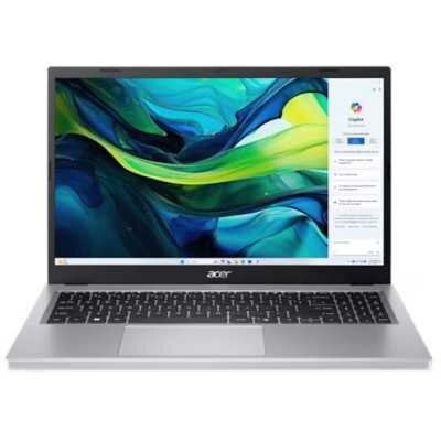 Ноутбук Aspire Go AG15-21PT-R5GQ AMD Ryzen 5 7520U, 2.8 GHz - 4.3 GHz, 8192 Mb, 15.6" Full HD 1920x1080, 512 Gb SSD, AMD Radeon 610M, Windows 11 Home, серебристый, 1.73 кг, NX. JJJAA.004