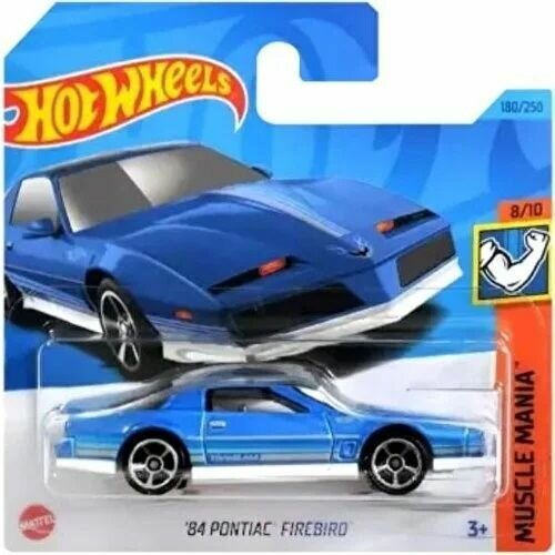 Игрушечная машинка Hot Wheels '84 Pontiac Firebird Metalflake Blue (базовая коллекция 2023 г, 180/250)