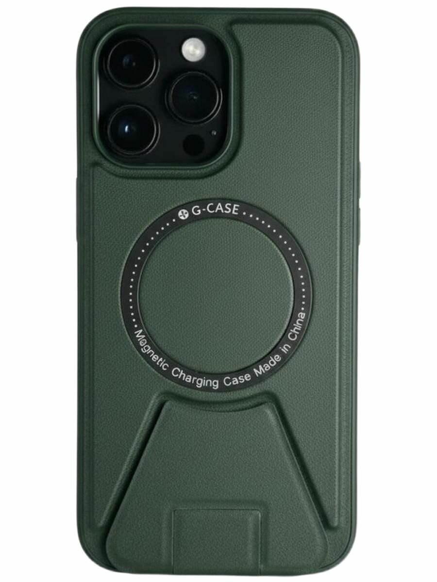 Чехол G-Case iPhone 14 Plus 6,7" Ston Series противоударный Магнитный с подставкой Зеленый