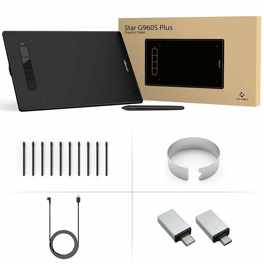 Графический планшет XPPEN Star G960S, формат A4, черный