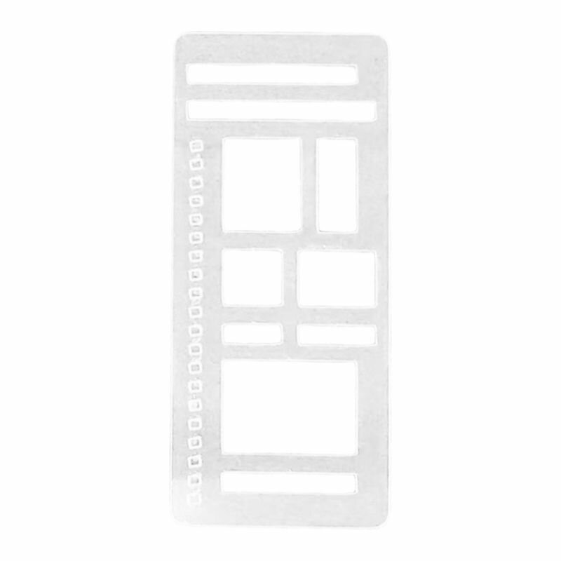 Гибкая линейка шаблона записи-C прозрачным цветом