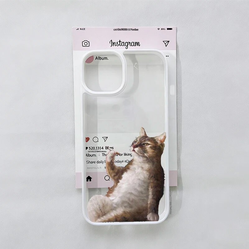Чехол для телефона с рисунком курящего кота для iPhone 17 Air 16 15 14 13 12 11 17 Pro Max X XS XR 7 8 Plus SE2, жесткая задняя крышка из поликарбоната