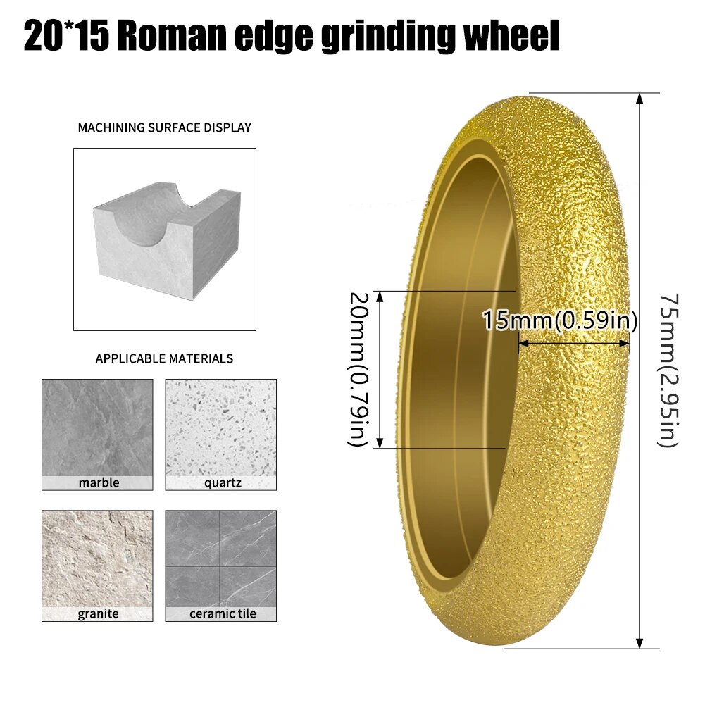 Шлифовальный круг 20x15 для кромок RME Wheel
