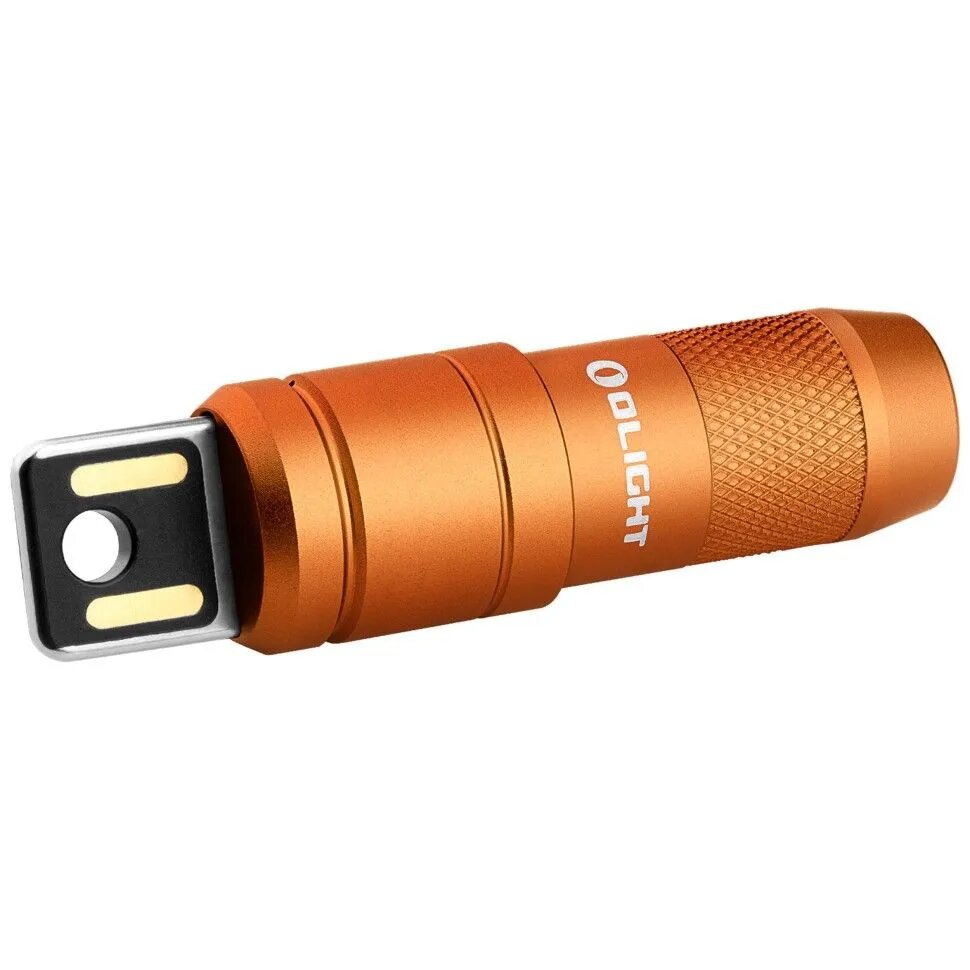 Olight iMini Orange 2 Фонарь ручной брелочный светодиодный, USB зарядка, оранжевый — фото 1