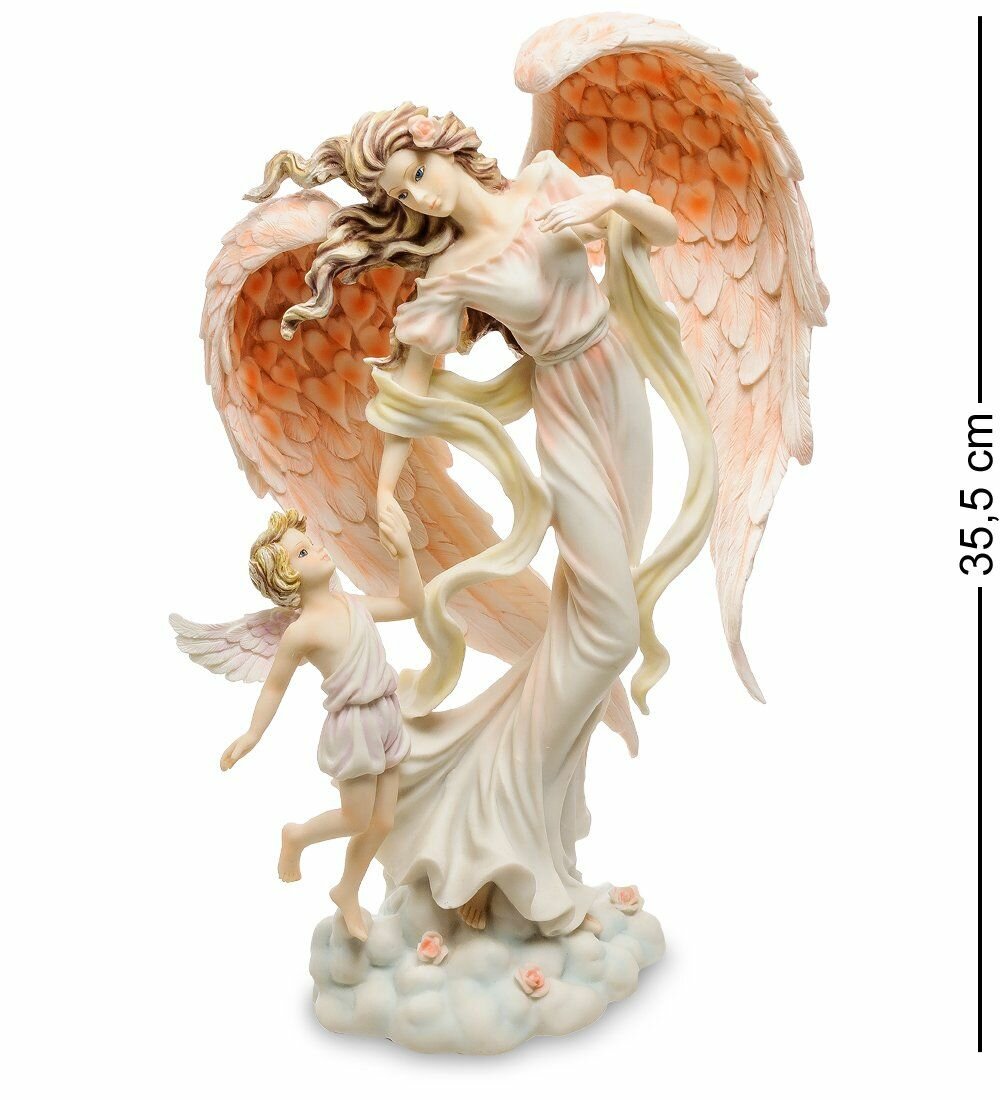 Декоративная статуэтка "Два ангела" H-35,5 см. Euro Artista производитель статуэток для декора и интерьера. В оригинальной упаковке.