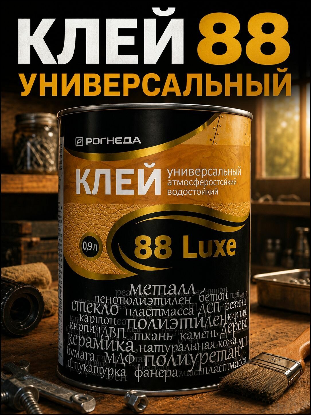 Клей 88-Luxe, универсальный, водостойкий, 0,9 л