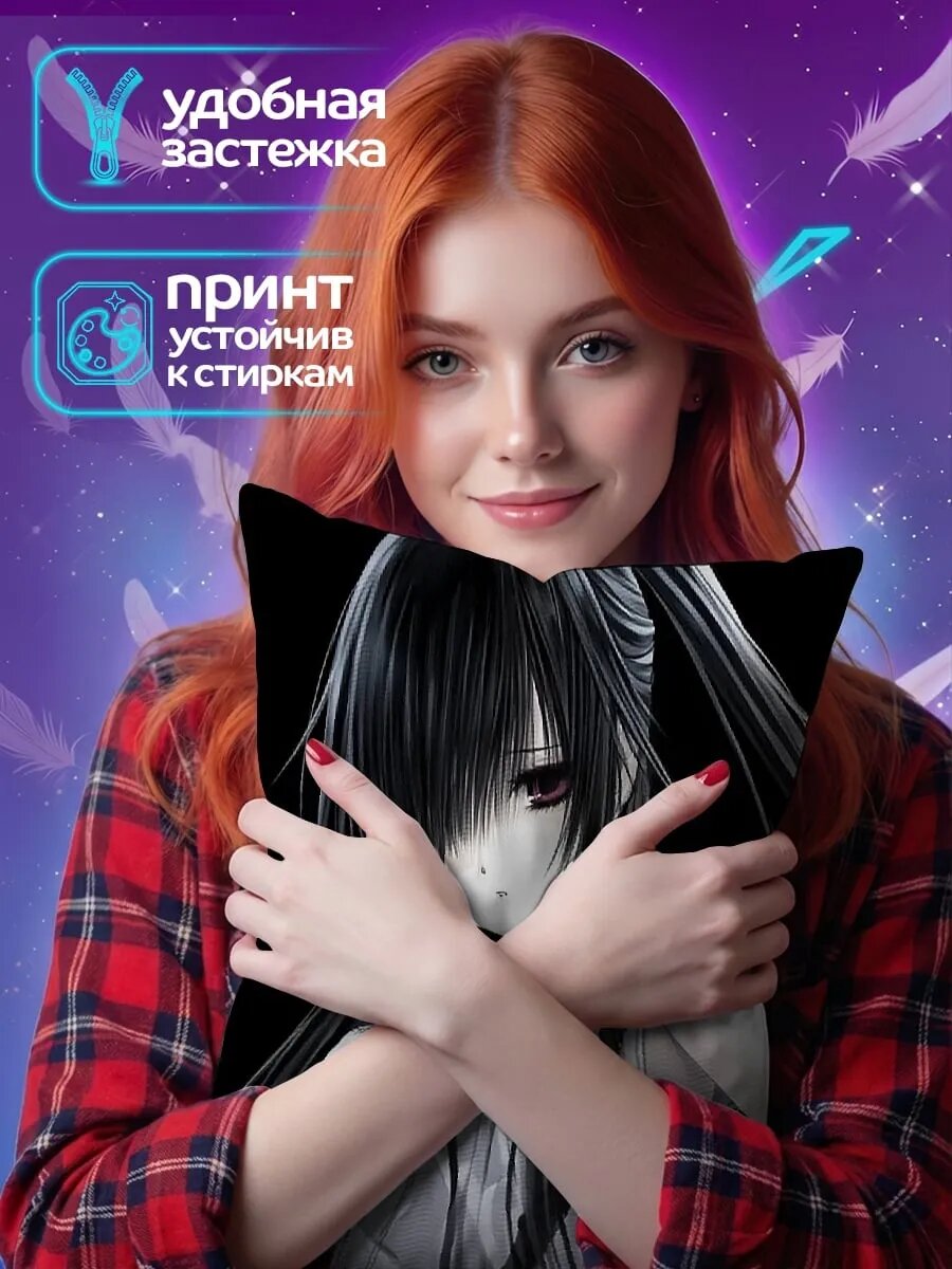 Подушка дакимакура Аниме девушка готика — фото 1