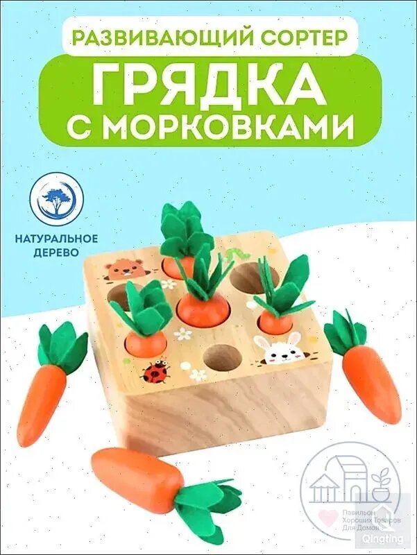 Развивающий деревянный сортер