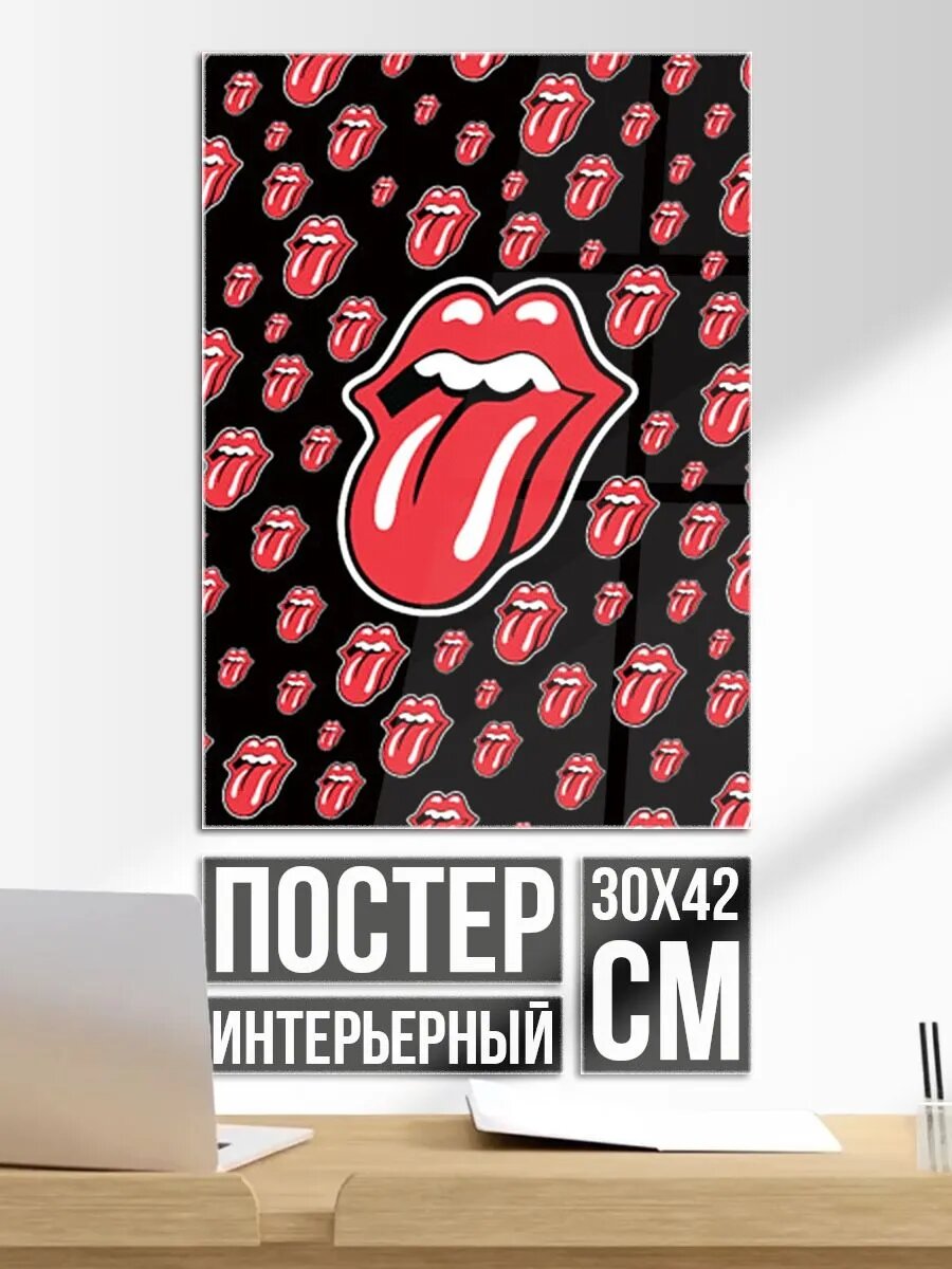 Постер на стену Rolling Stones язык