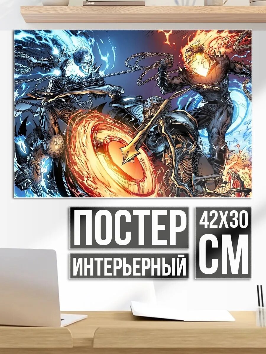 Плакат постер Битва огня и льда