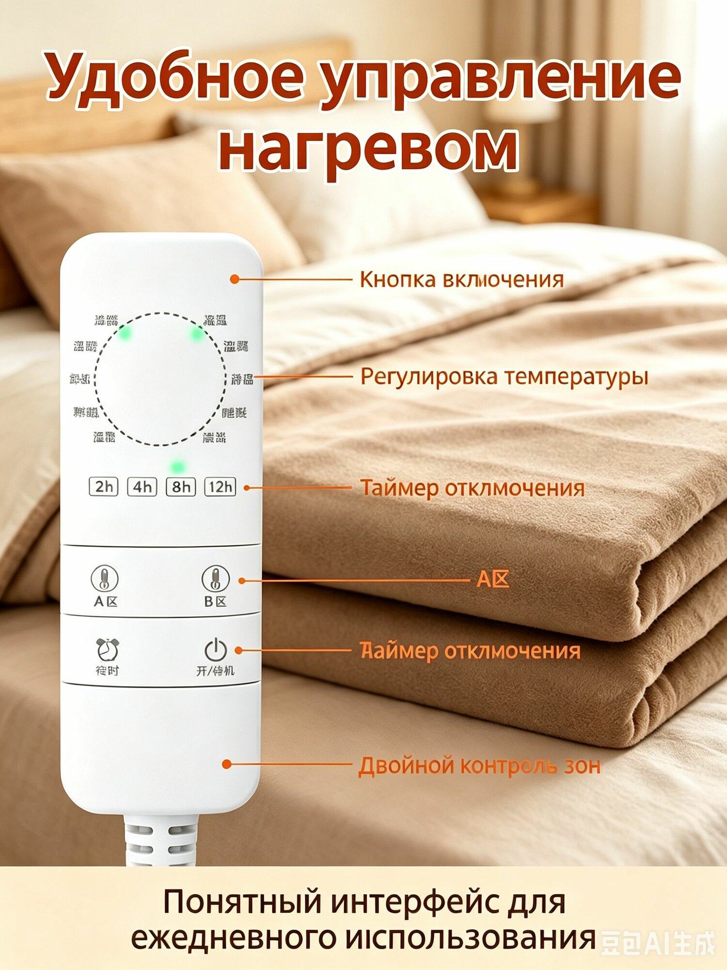 Электропростыня 80x180 см